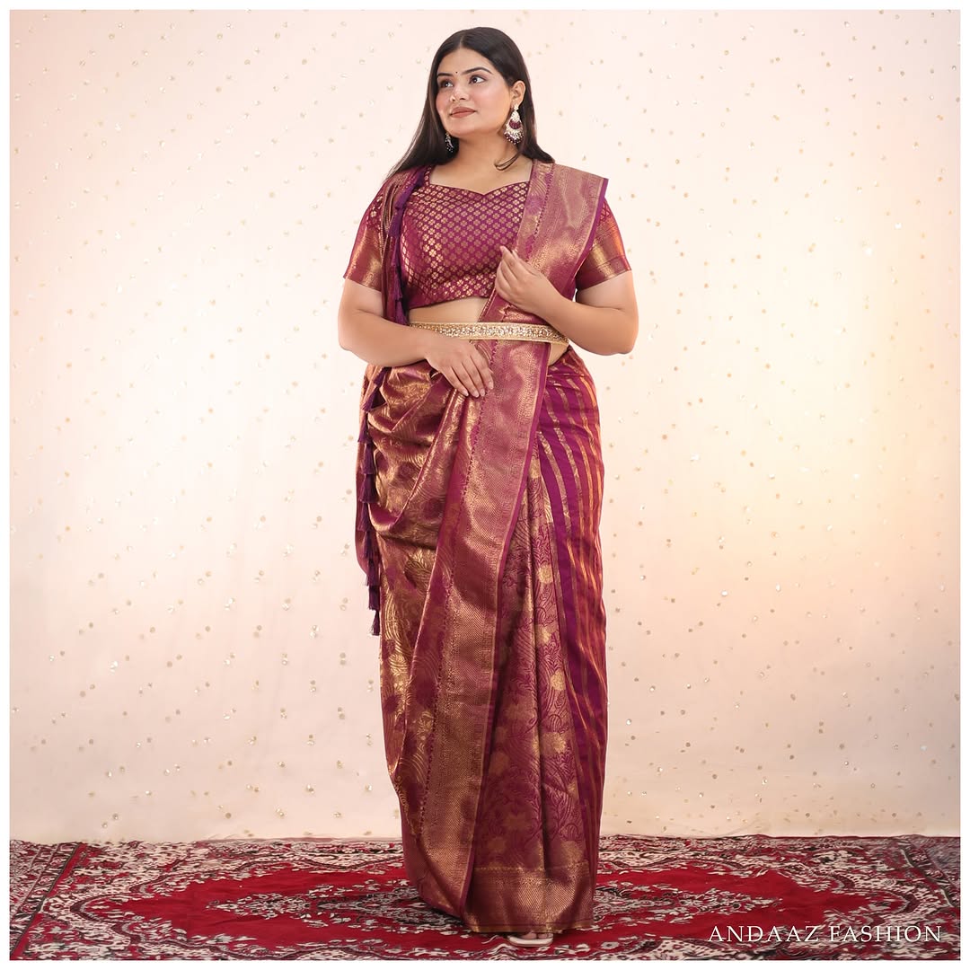 How Many Meters Saree for Plus Size Women? A Complete Guide - Andaaz ...