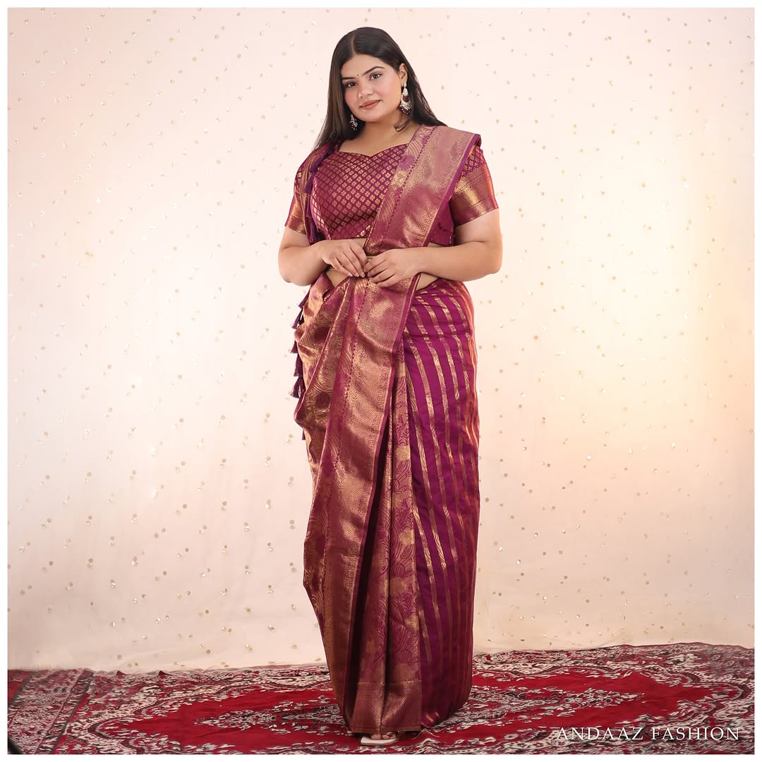 How Many Meters Saree for Plus Size Women? A Complete Guide - Andaaz ...